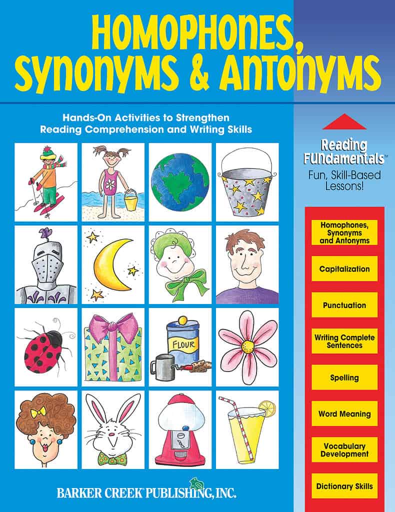 Homophones, Synonyms & Antonyms Grammar Activity Book, 48 Pages ...