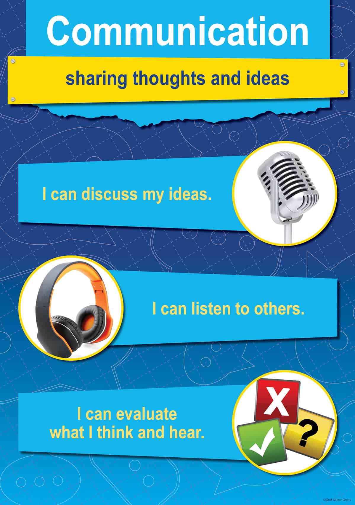 Four Cs/21st Century Skills Poster Set, 4/Set - Barker Creek Publishing