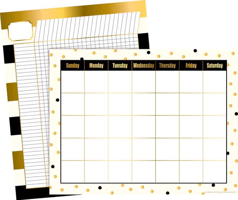 Calendar & Incentive Chart Set - Gold - Barker Creek Publishing