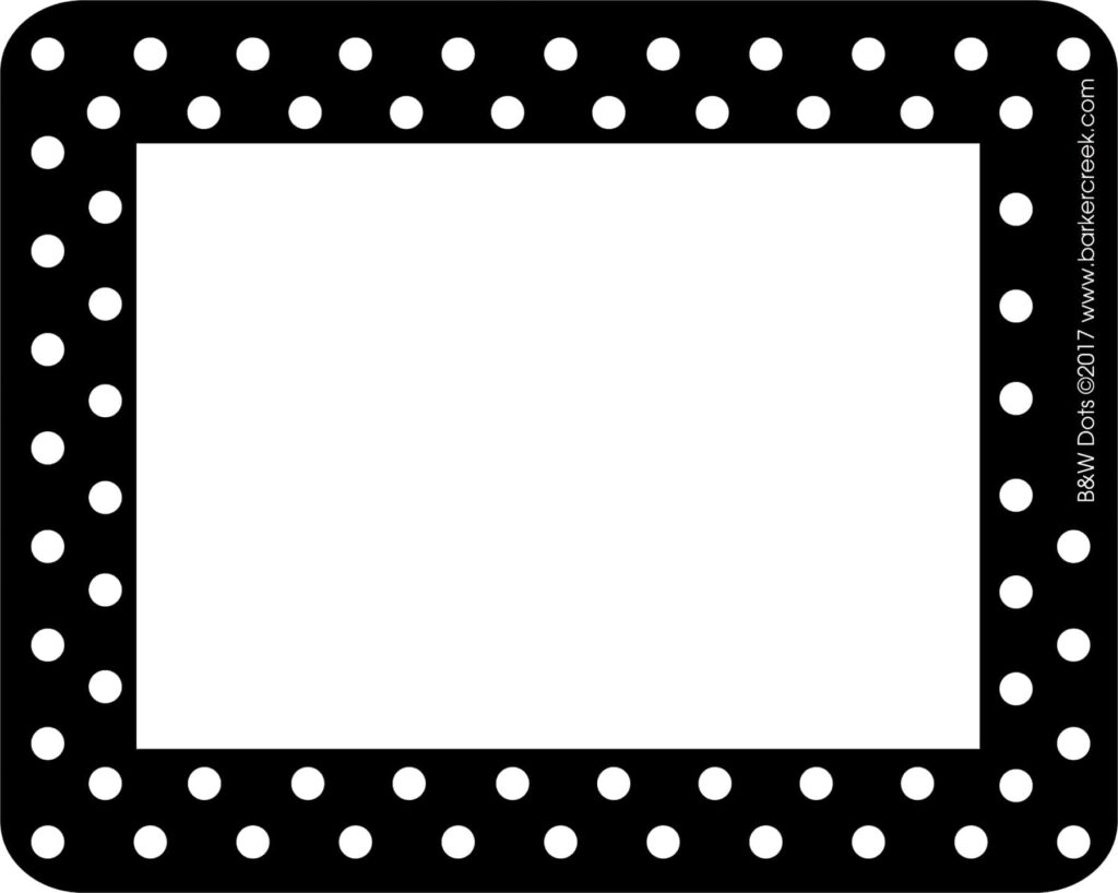 Black & White Dots Name Tags/Self-Adhesive Labels, 45/Pack - Barker ...