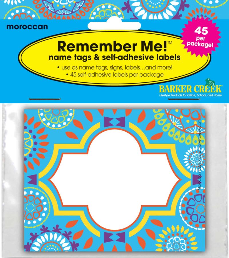 Moroccan Name Tags/Self-Adhesive Labels, 45/Pack - Barker Creek Publishing