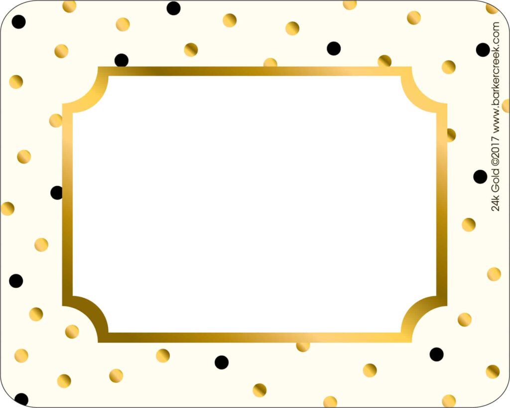 24K Gold Name Tags/Self-Adhesive Labels, Multi-Design Set, 45/Pack ...