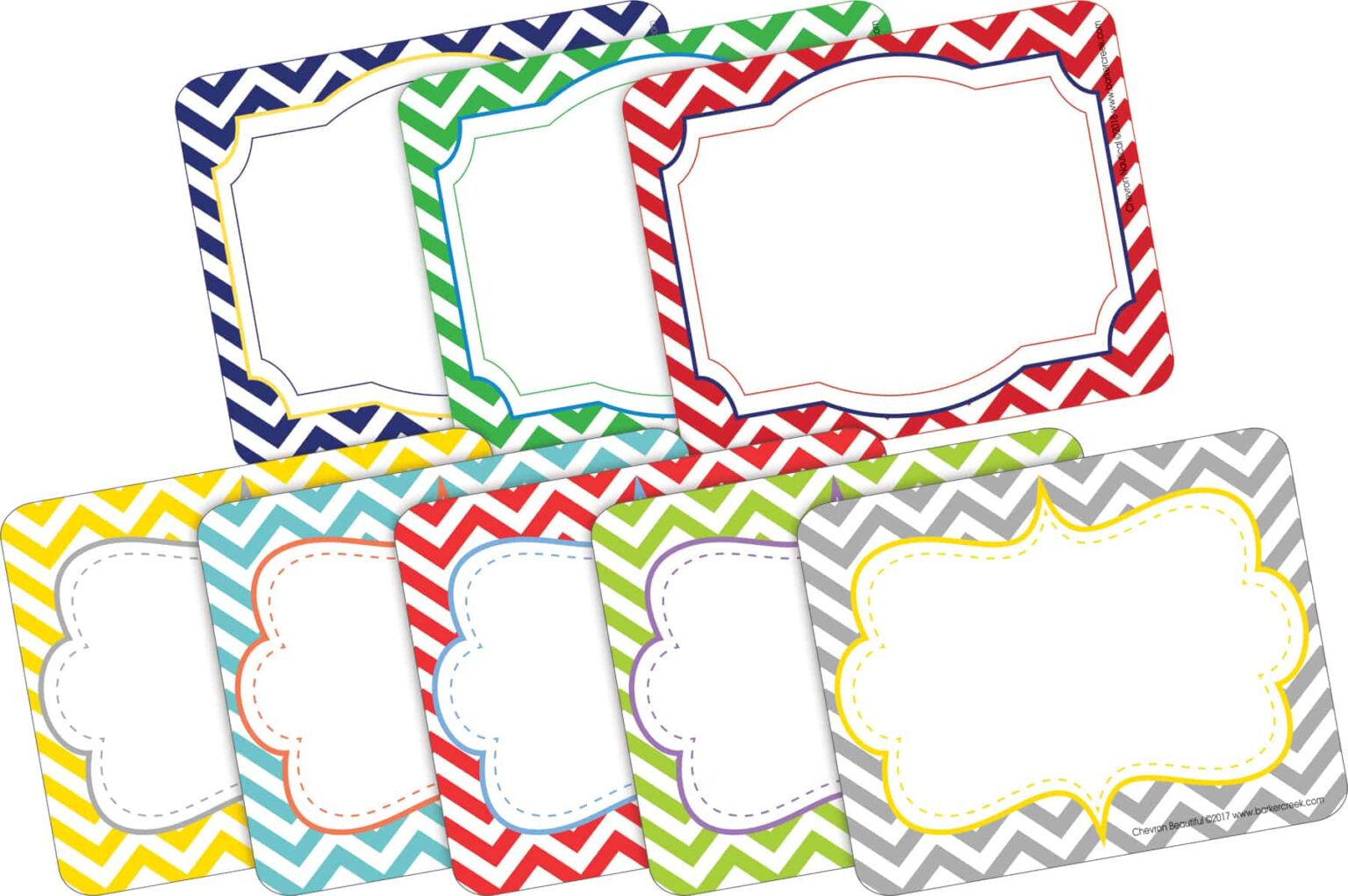 Red & White Dot Name Tag & Name Plate Set, 81/Set - Barker Creek Publishing