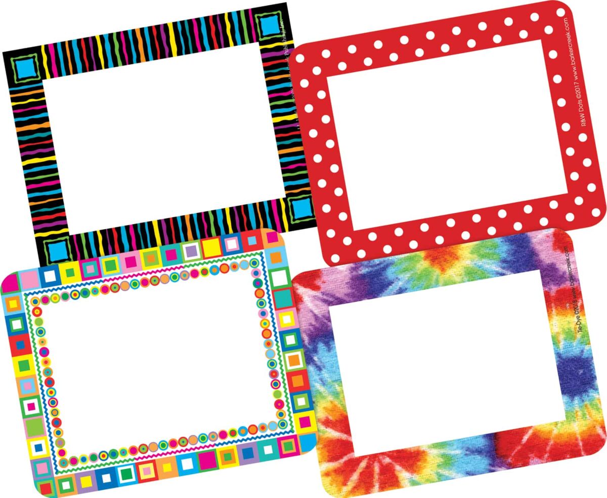 Retro Name Tag & Name Plate Set, 81/Set - Barker Creek Publishing