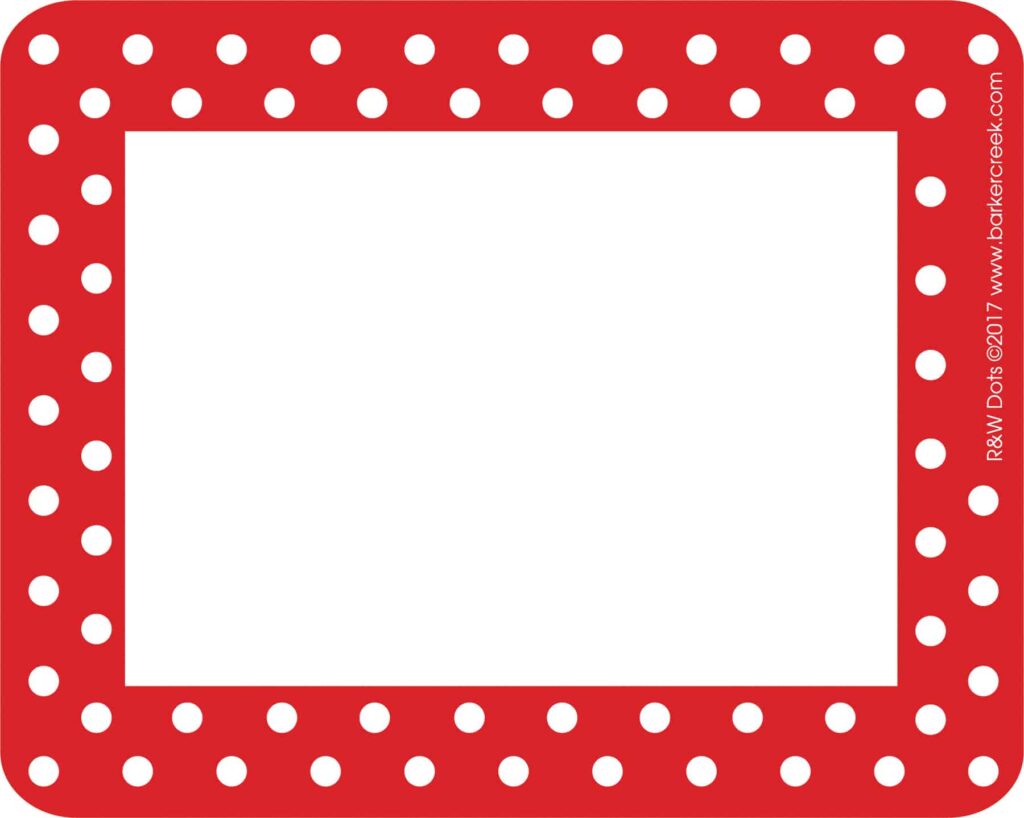 Red & White Dot Name Tag & Name Plate Set, 81/Set - Barker Creek Publishing