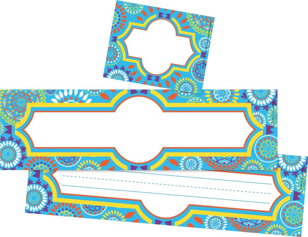 Moroccan Name Tag & Name Plate Set, 81/Set - Barker Creek Publishing