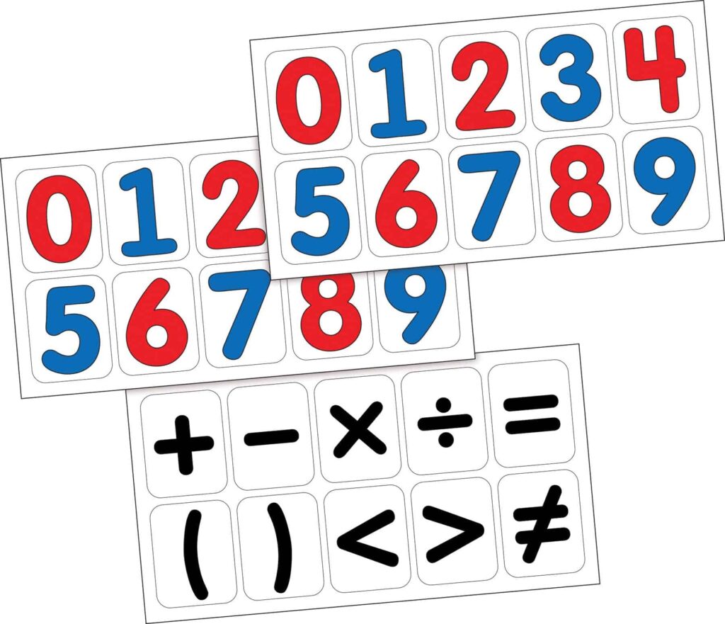 Learning Magnets® - Numbers & Math Signs, 30 Magnetic Pieces/Package ...