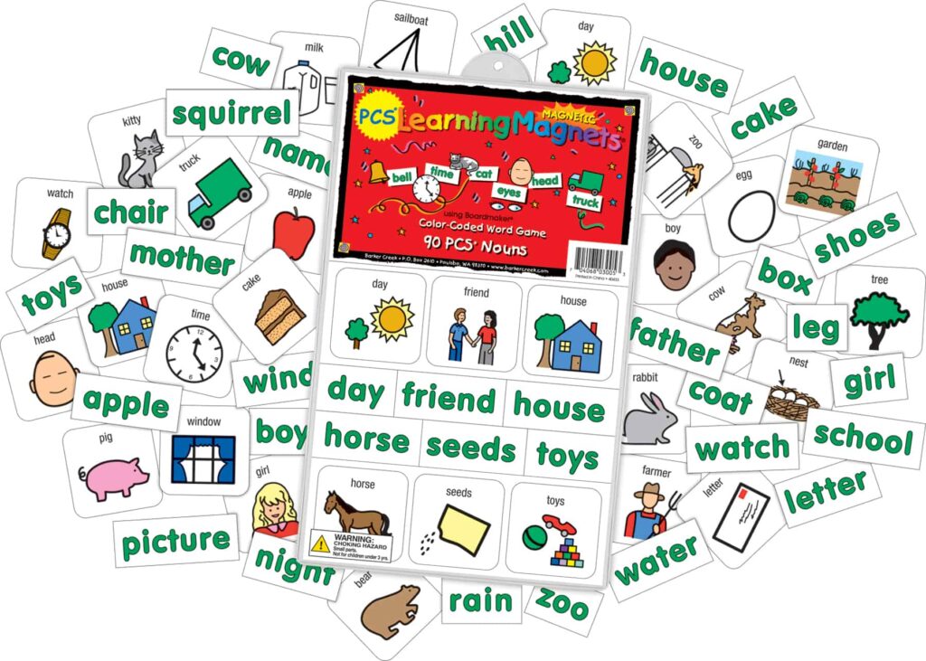 Learning Magnets® - 90 PCS® Nouns - Barker Creek Publishing