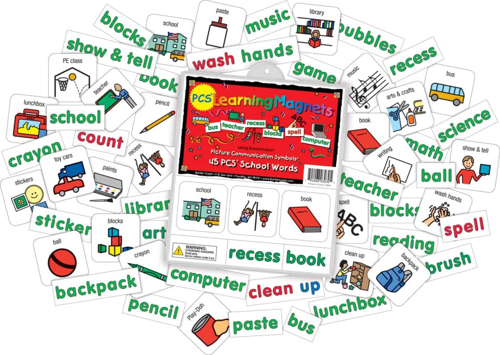 Learning Magnets® - 45 PCS® School Words - Barker Creek Publishing